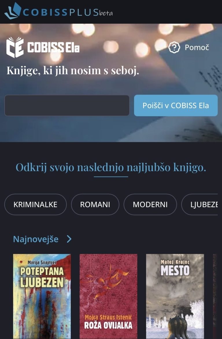 NOVA platforma COBISS Ela – Knjižnica Slovenske Konjice